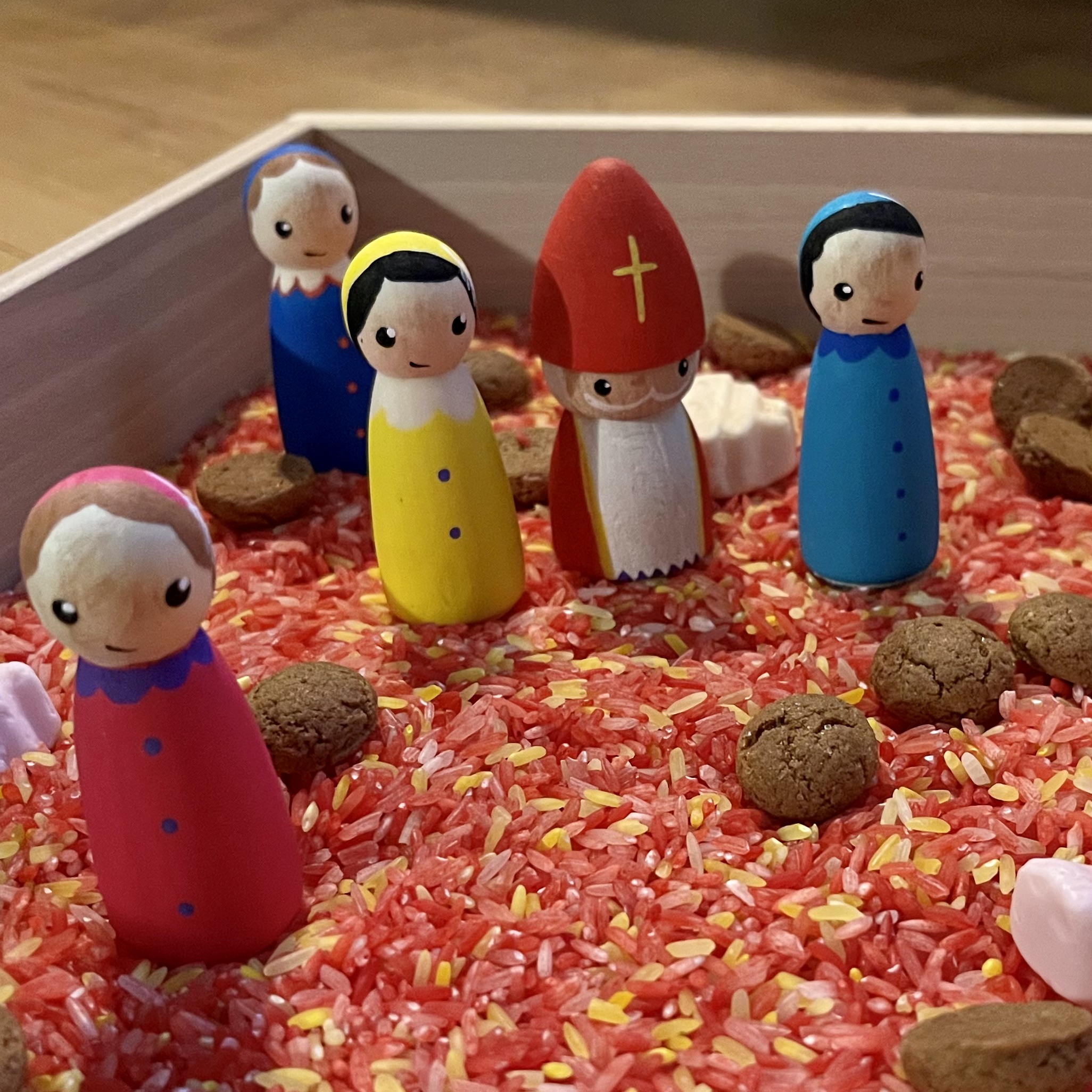 Sinterklaas en pietjes - Set • Zus & Hout